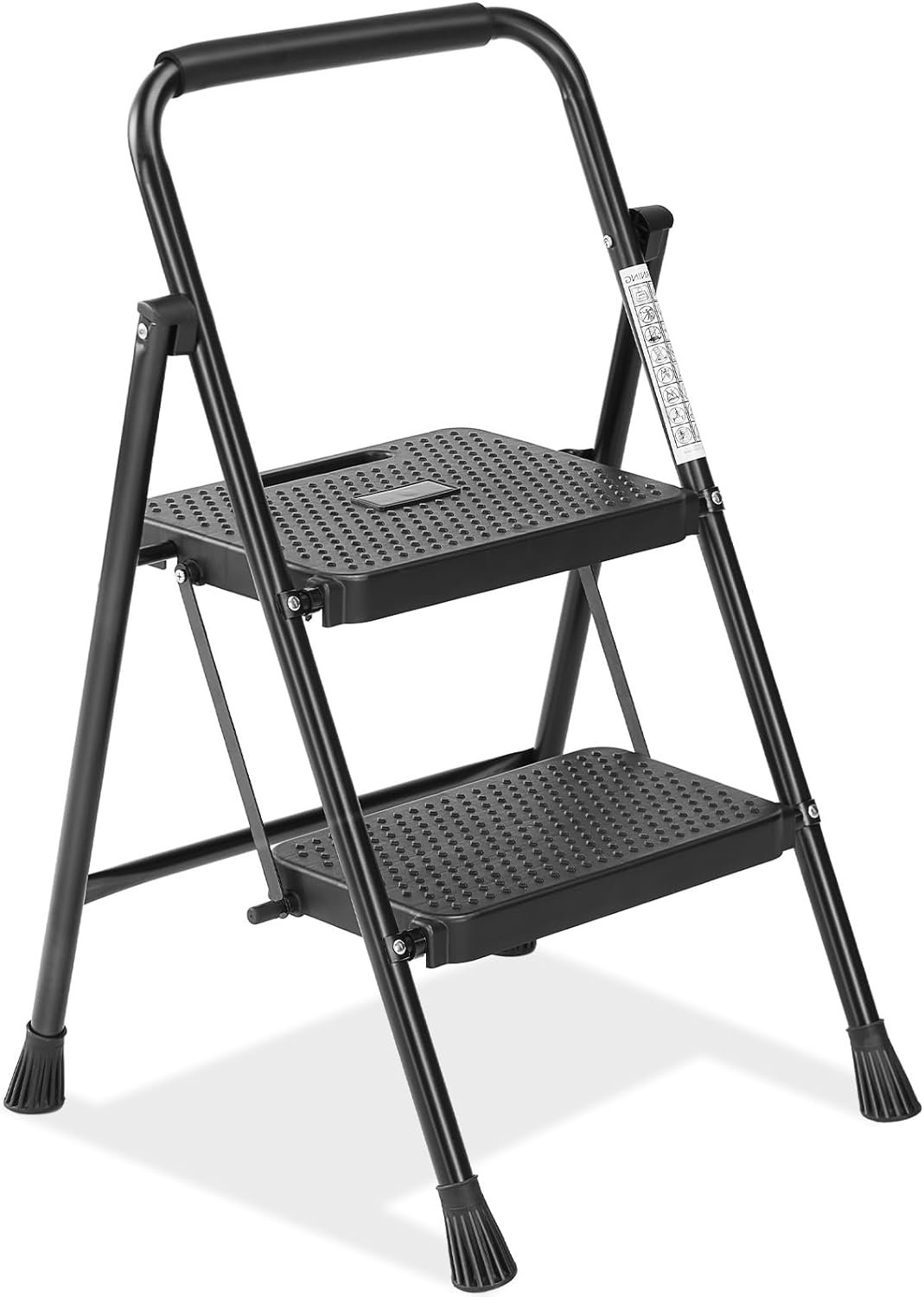 WFX Utility™ 2 Step Ladder, Folding Step Stool With Wide Anti-Slip ...