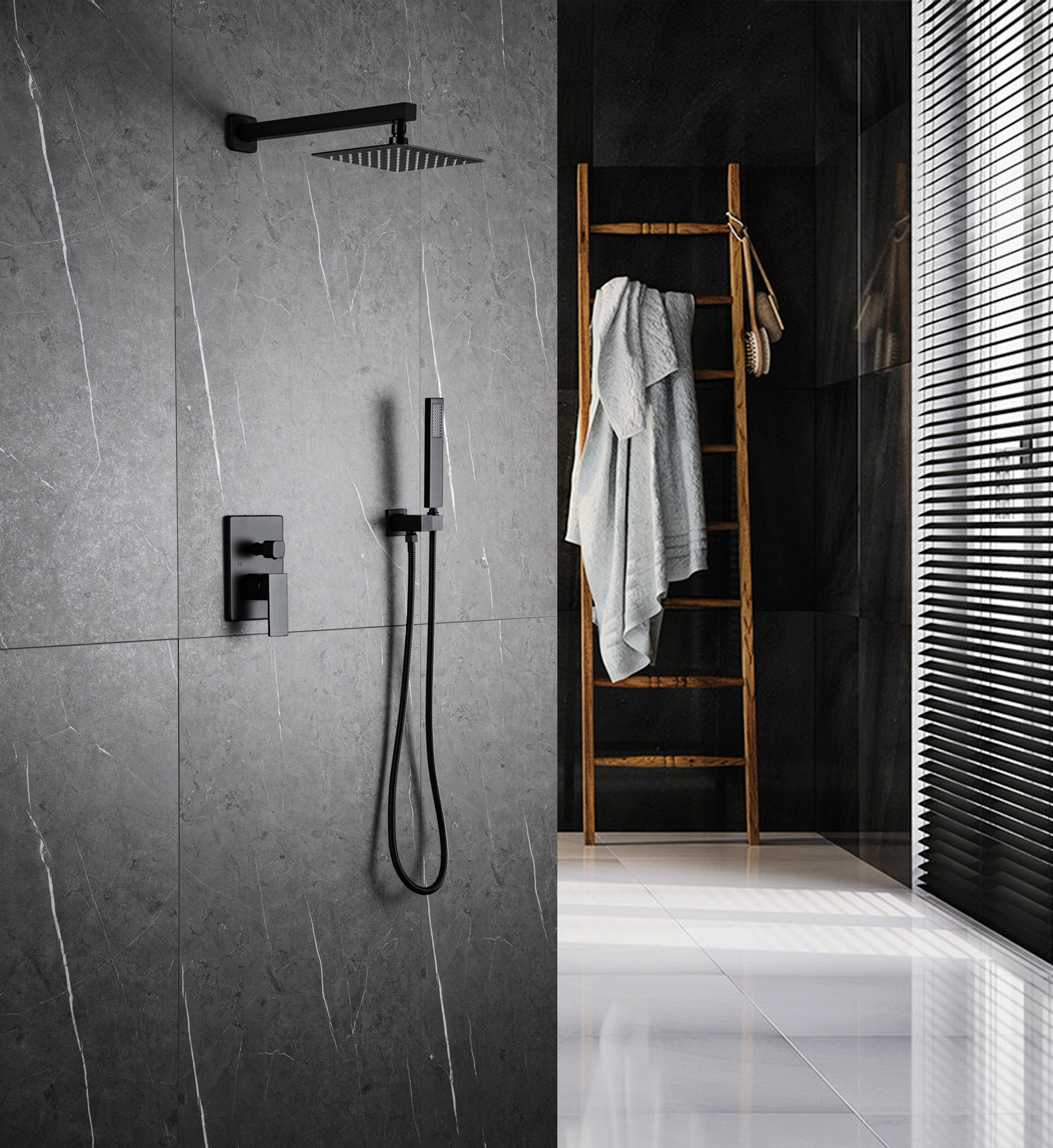 ACME Furniture Thermostatic Complete Shower System with Rough in-Valve ...