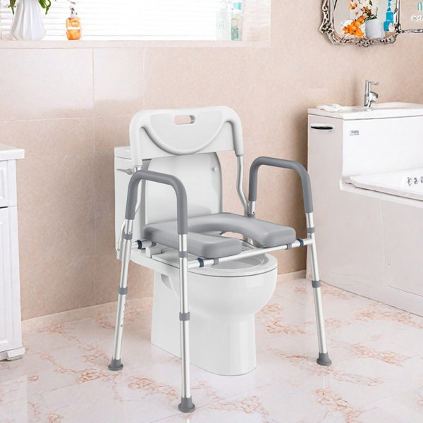 Kiflic Raised Toilet Seat with Handles (400lb) - Adjustable 3 in 1 ...