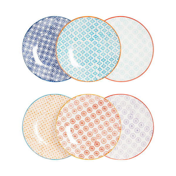Nicola Spring - Hand-Printed Side Plates - 18cm - 6 Colours & Reviews ...