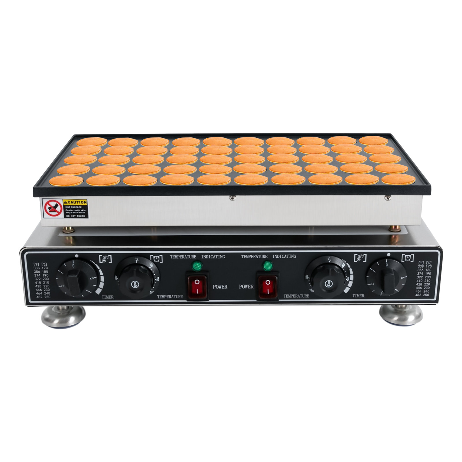 DALELEE 1700W Commercial Pancake Maker 50 Holes Electric Mini Dutch ...