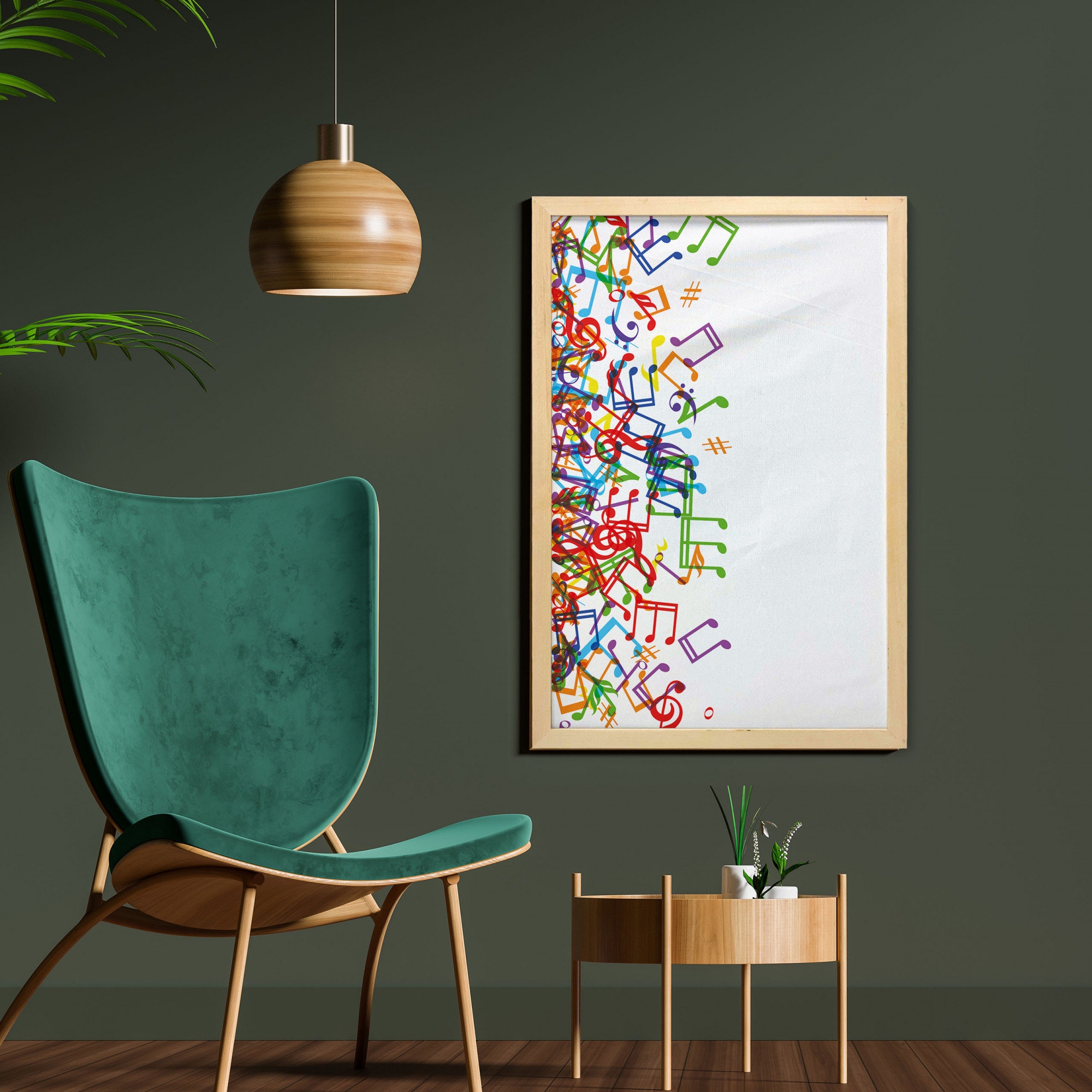 East Urban Home Trippy Style Music Notes Clef Rhythm Tempo Melody ...