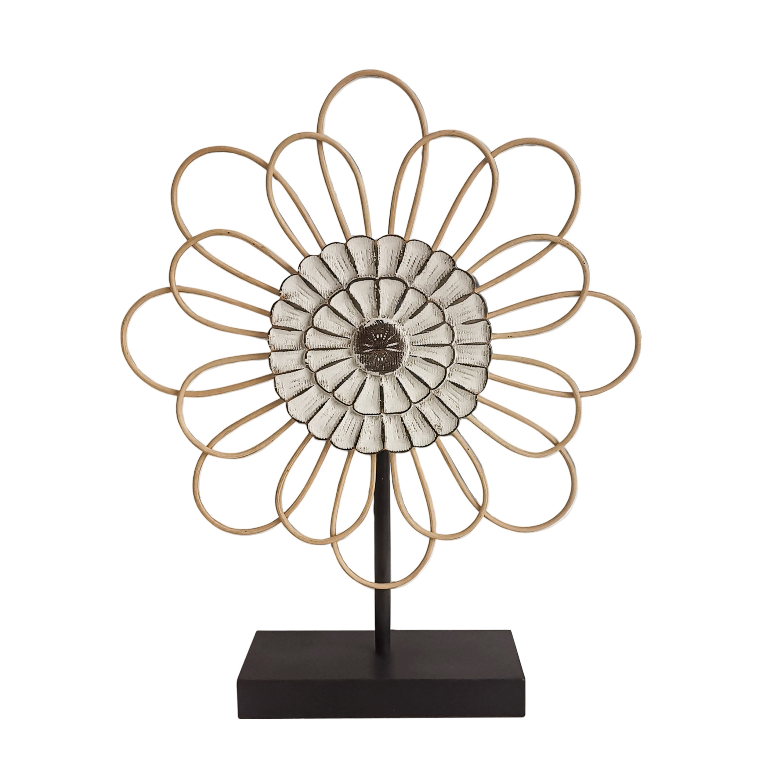 August Grove® VIP Metal 15.75 in. Brown Floral Table Top Sign | Wayfair