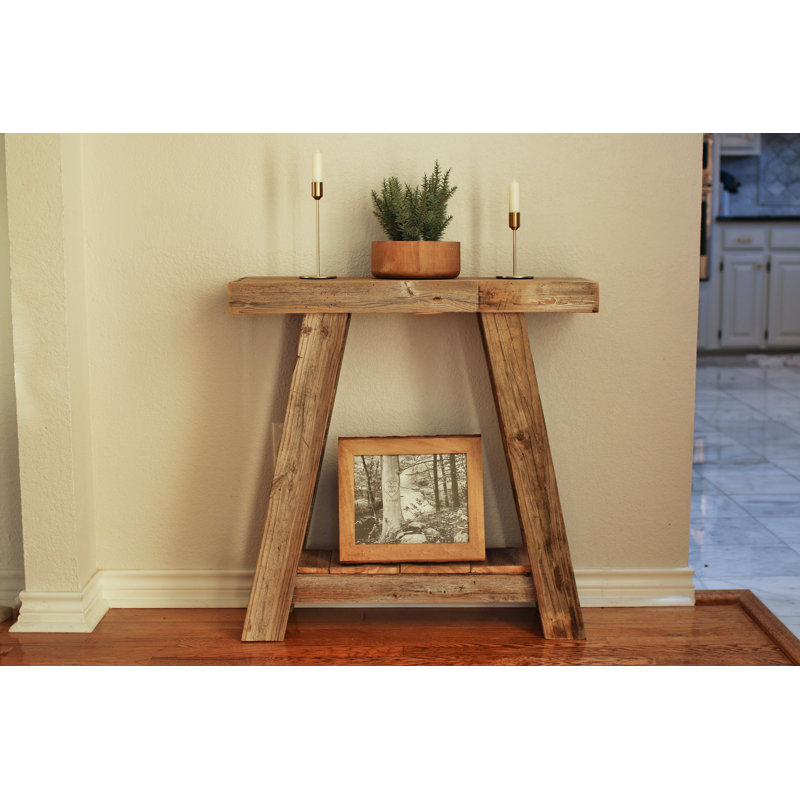 Millwood Pines Cleavon 30" Solid Wood Console Table & Reviews | Wayfair