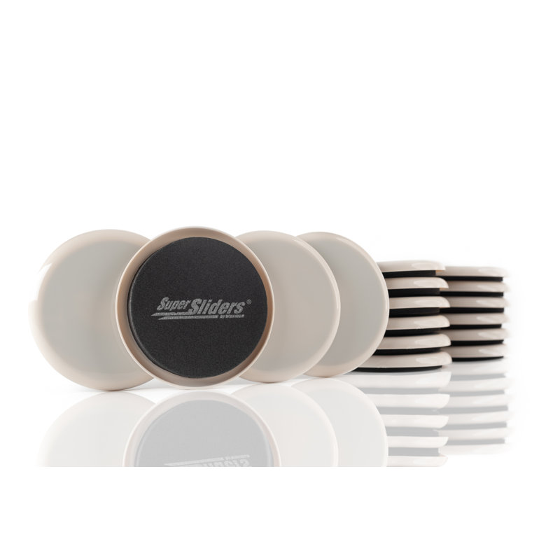 Super Sliders 3 1/2" Round Reusable Furniture Sliders or Movers for ...