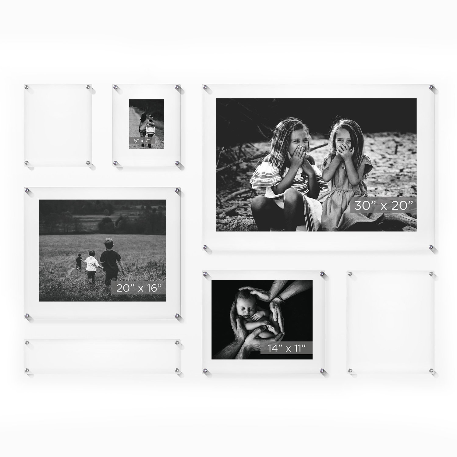 Wexel Art 7 Piece Mondrian Double Panel Picture Frame Set | Wayfair