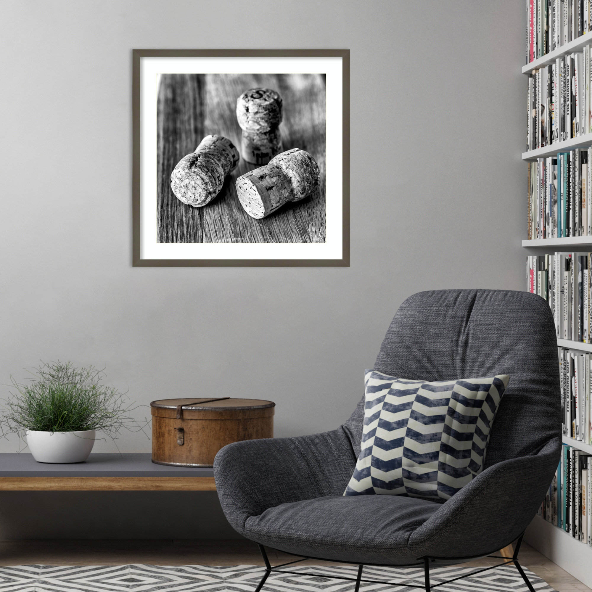 Ebern Designs Corks IV by Assaf Frank Wood Framed Wall Art Print | Wayfair