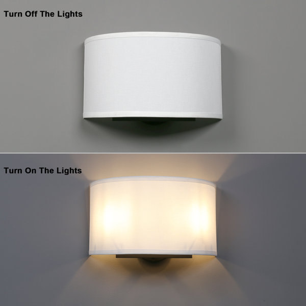 Ebern Designs Fabric Wall Light | Wayfair