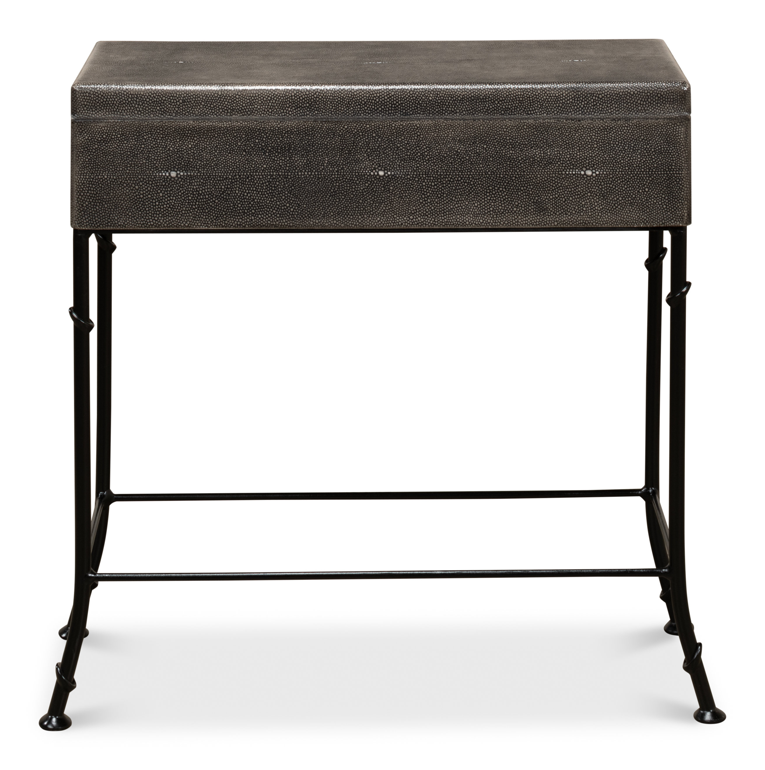 Sarreid Ltd Leather Shagreen End Table | Wayfair