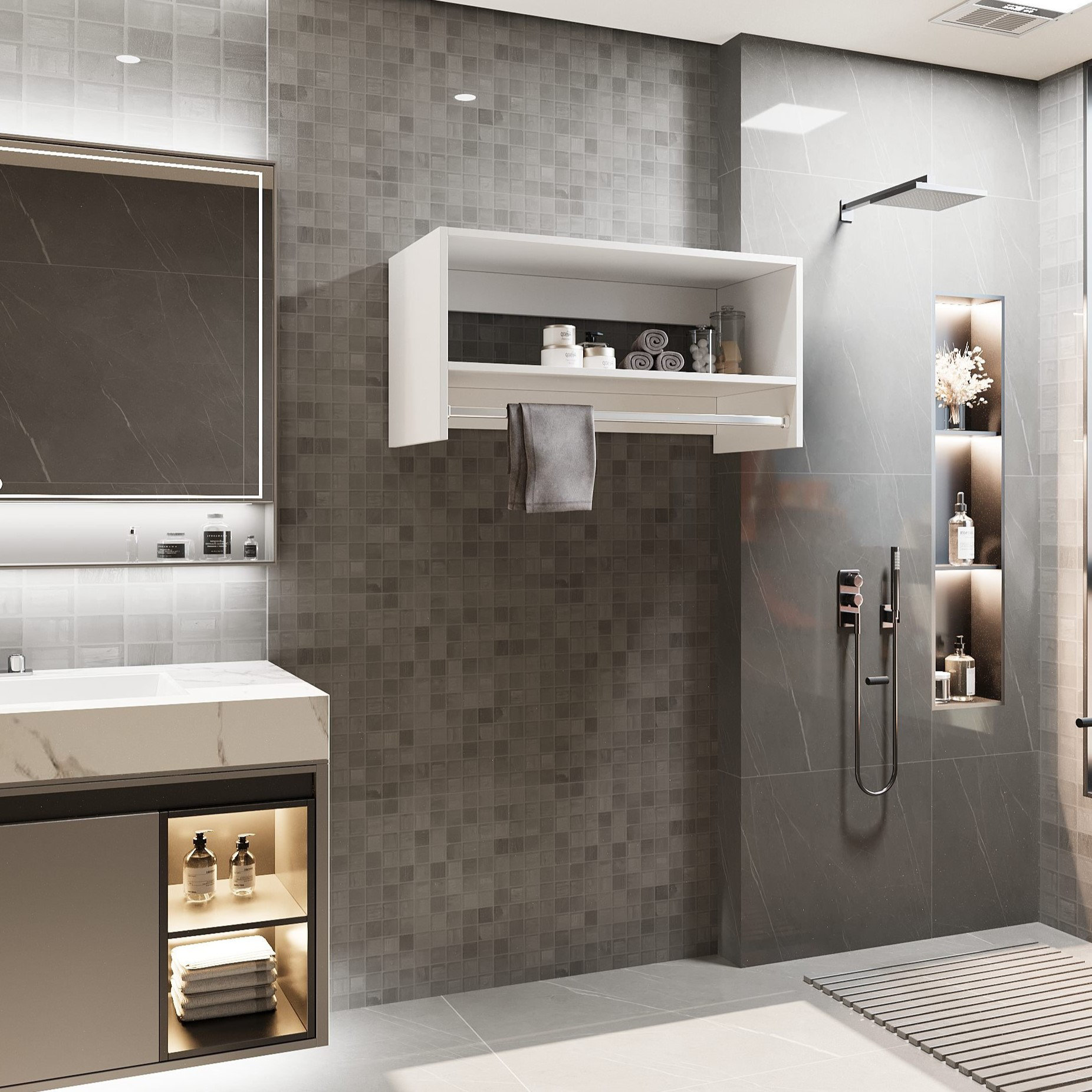 Ebern Designs Finnleigh - 1 Shelf and 1 Hanging rod for a walk-in ...