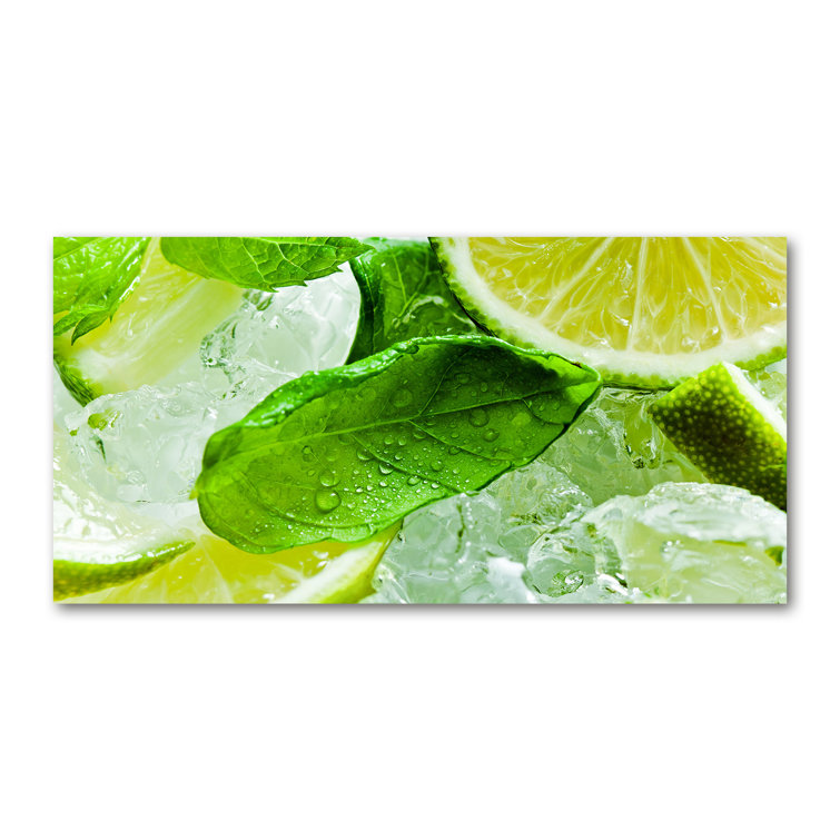 Ebern Designs Lumturi Lime with Ice 50cm x 100cm Glass Panel | Wayfair ...