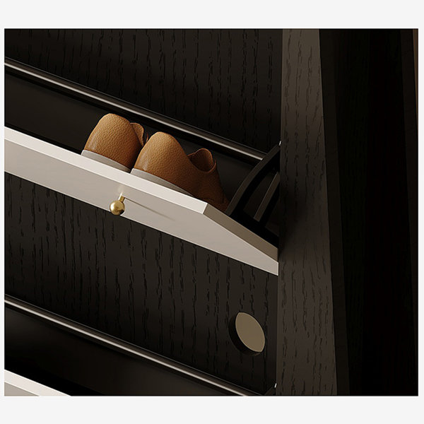 DICIXA French Flip Bucket Shoe Cabinet 12 Pair Shoe Storage Cabinet ...