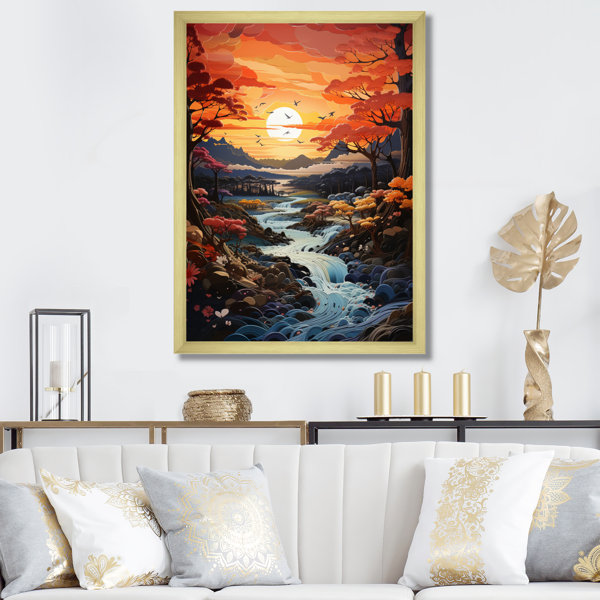 Red Barrel Studio® African Pointillism Landscape At Sunset II " African ...