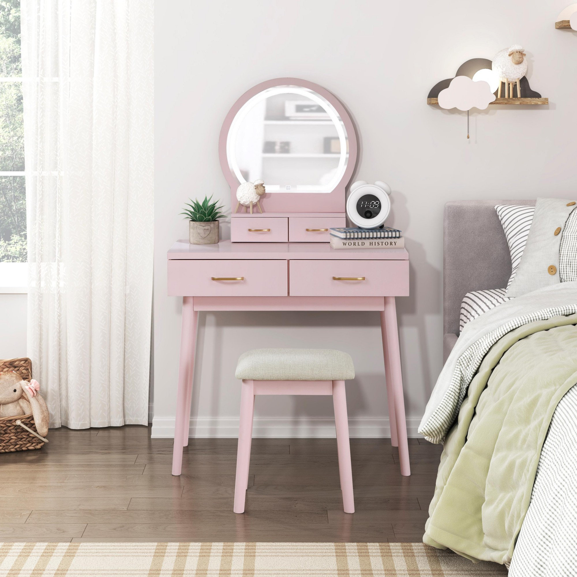 Brayden Studio Modern Vanity Makeup Desk - Wayfair Canada