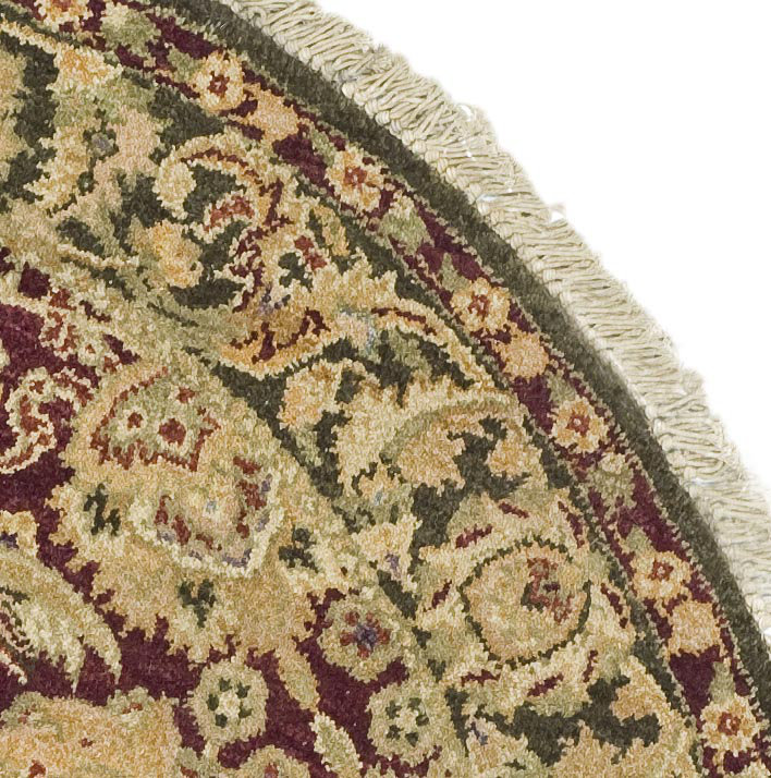 Alcott Hill® Grafton Hand-Knotted Wool Burgundy/Green Area Rug ...