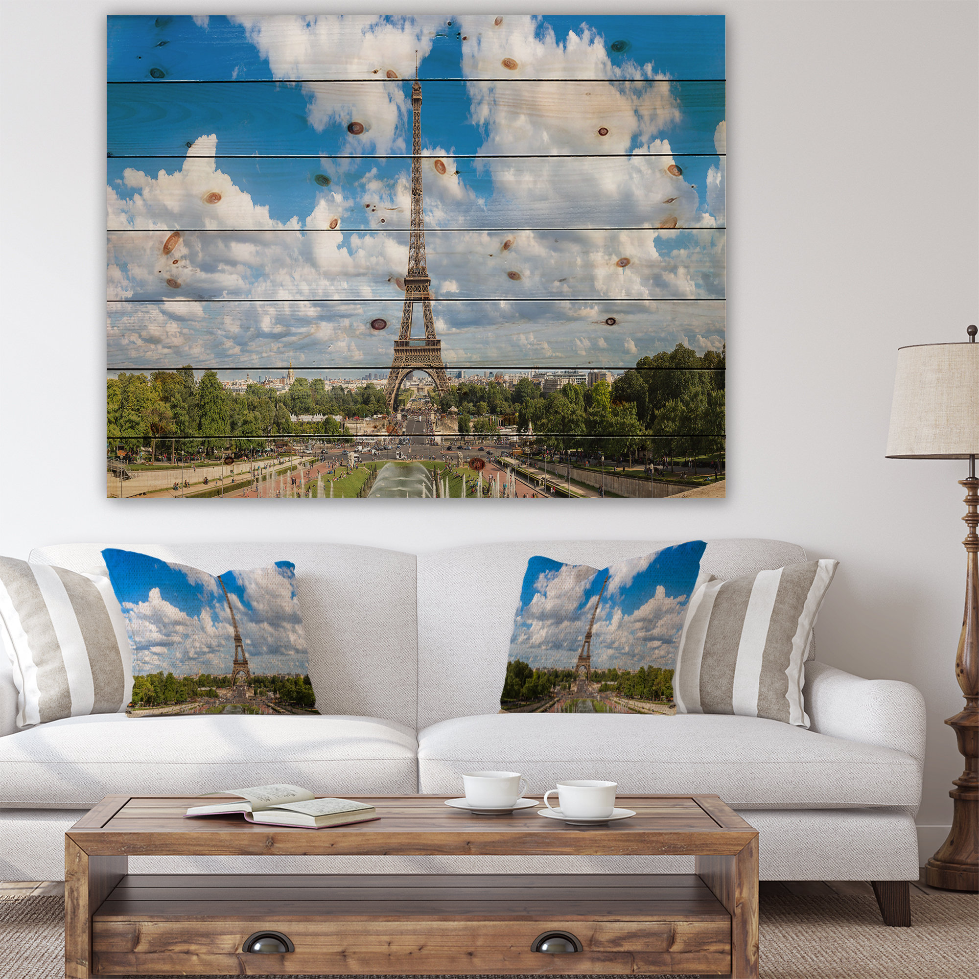 Winston Porter Panoramic Paris Paris Eiffel Towerunder Clouds - French ...
