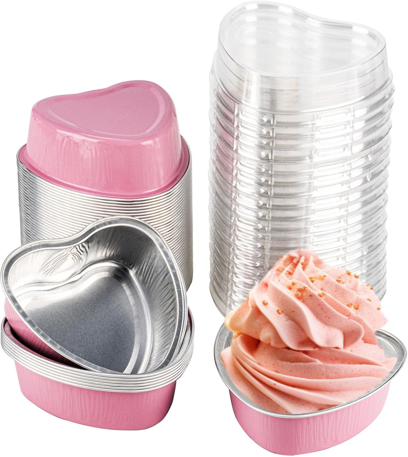 BETOFUL 50 Pack Heart Shaped Cake Pans - Wayfair Canada