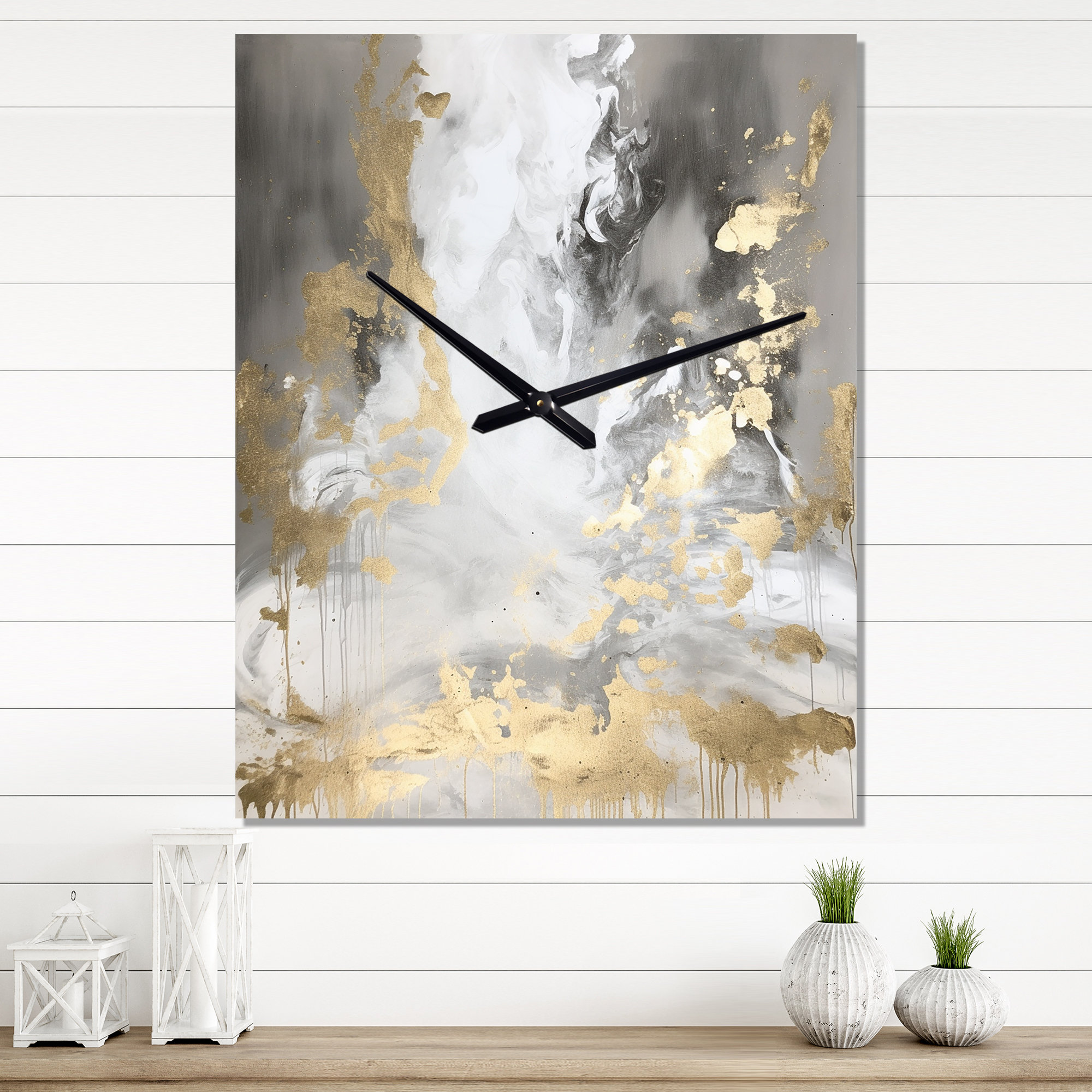 gold clock art