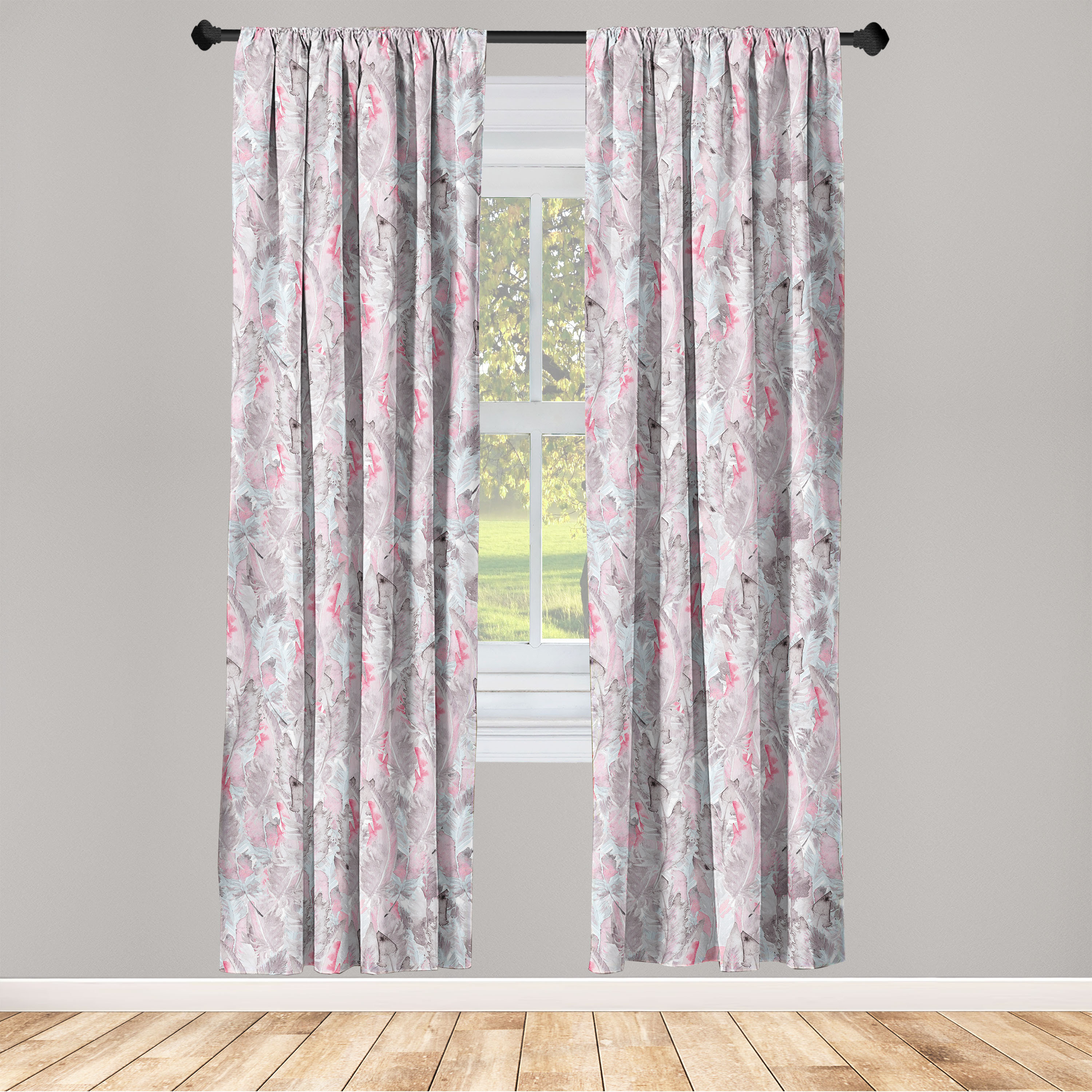 East Urban Home Bobetta Microfiber Semi Sheer Curtain Pair | Wayfair