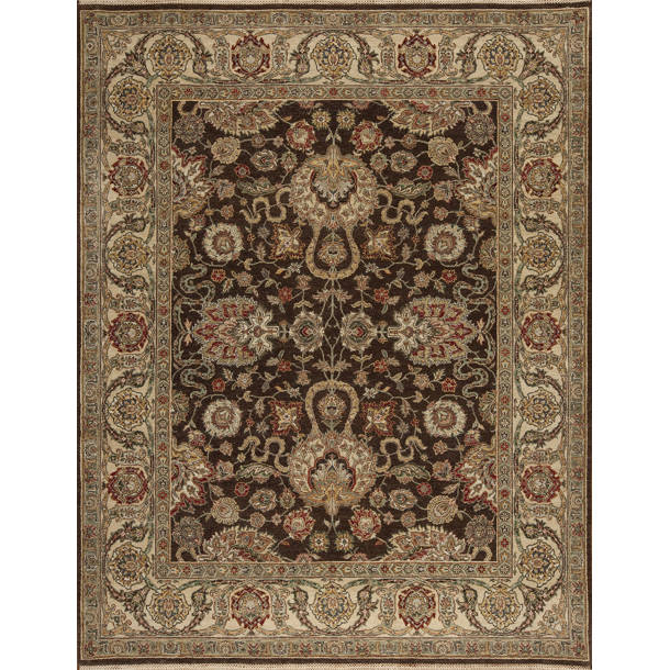 Samad Rugs Sovereign Oriental Hand-Knotted Wool Cream/Camel Area Rug ...