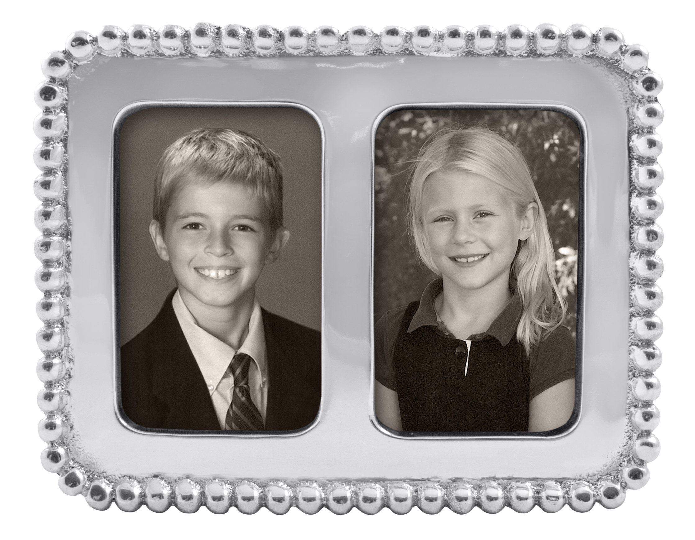 Mariposa Beaded Double Picture Frame | Wayfair