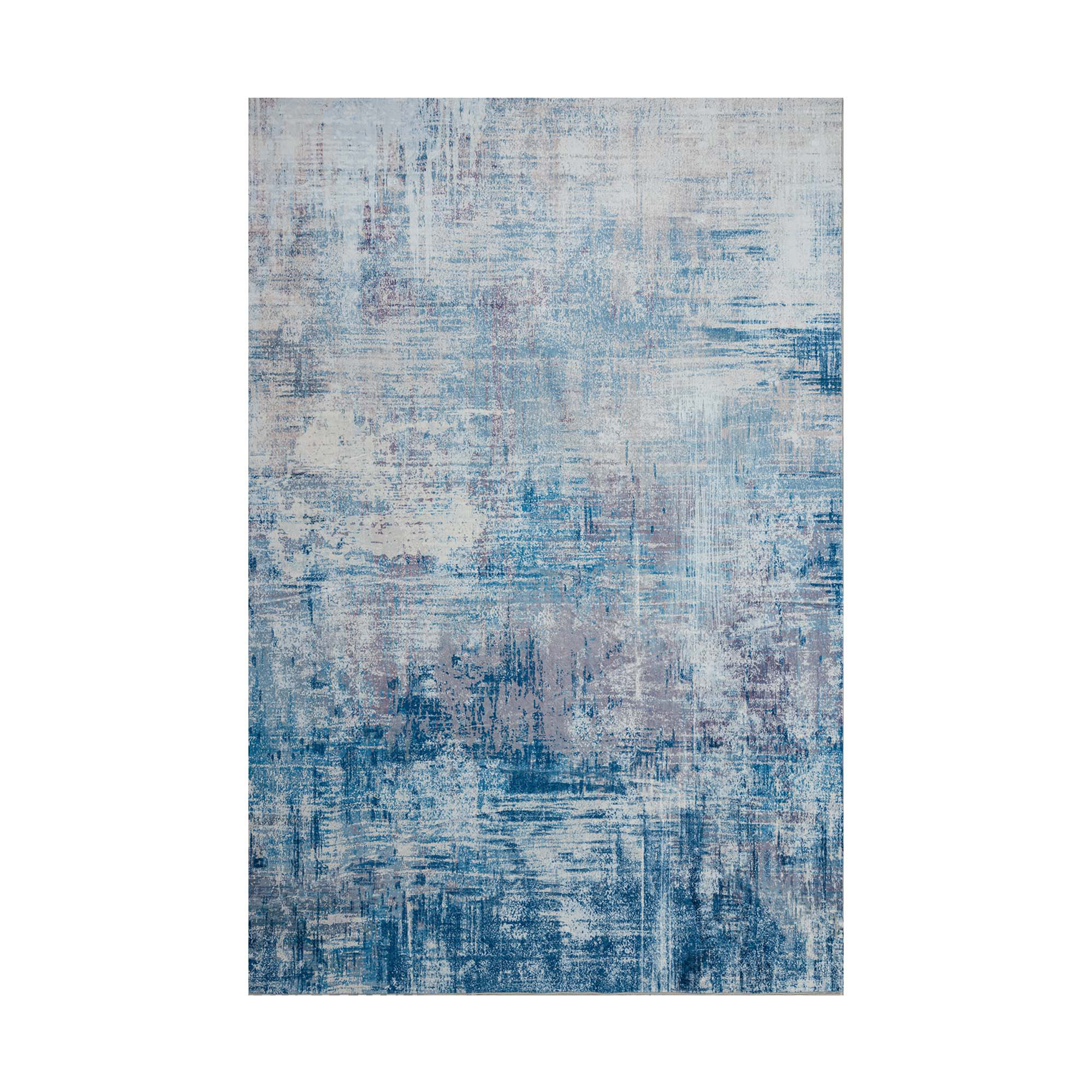 17 Stories Gradient Mixed Blue Faux Cashmere Living Room Area Rug | Wayfair