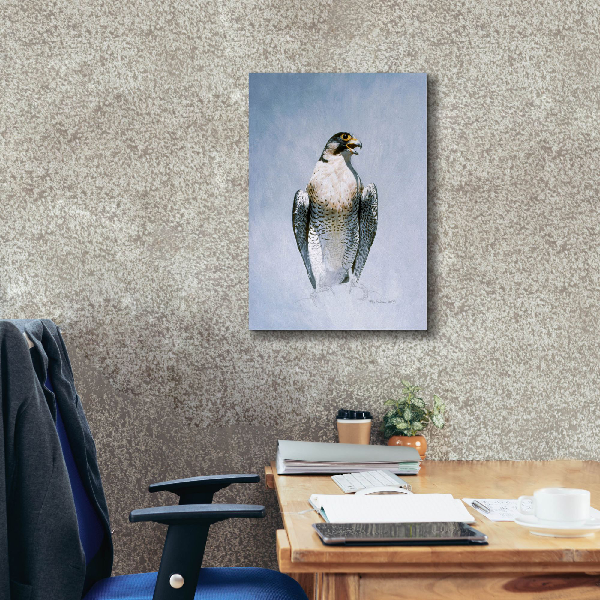 Millwood Pines Peregrine Falcon On Canvas by Ron Parker Print | Wayfair