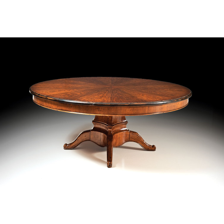 David Michael Extendable Round Solid Wood Dining Table | Wayfair