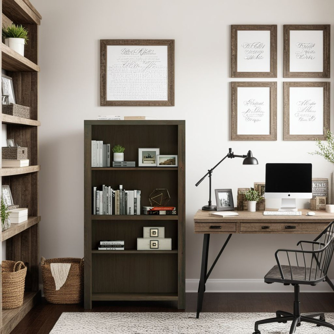 Hokku Designs Bridgevine Home Joshua Creek 60 Inch High 4-Shelf ...