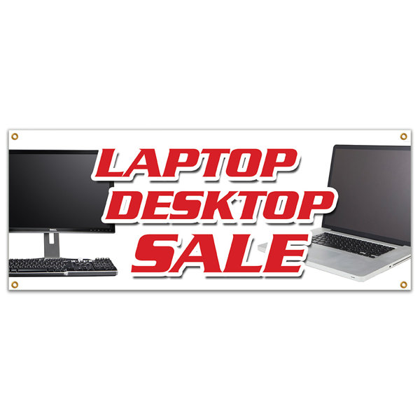 SignMission Laptop Desktop Sale Banner Sign | Wayfair