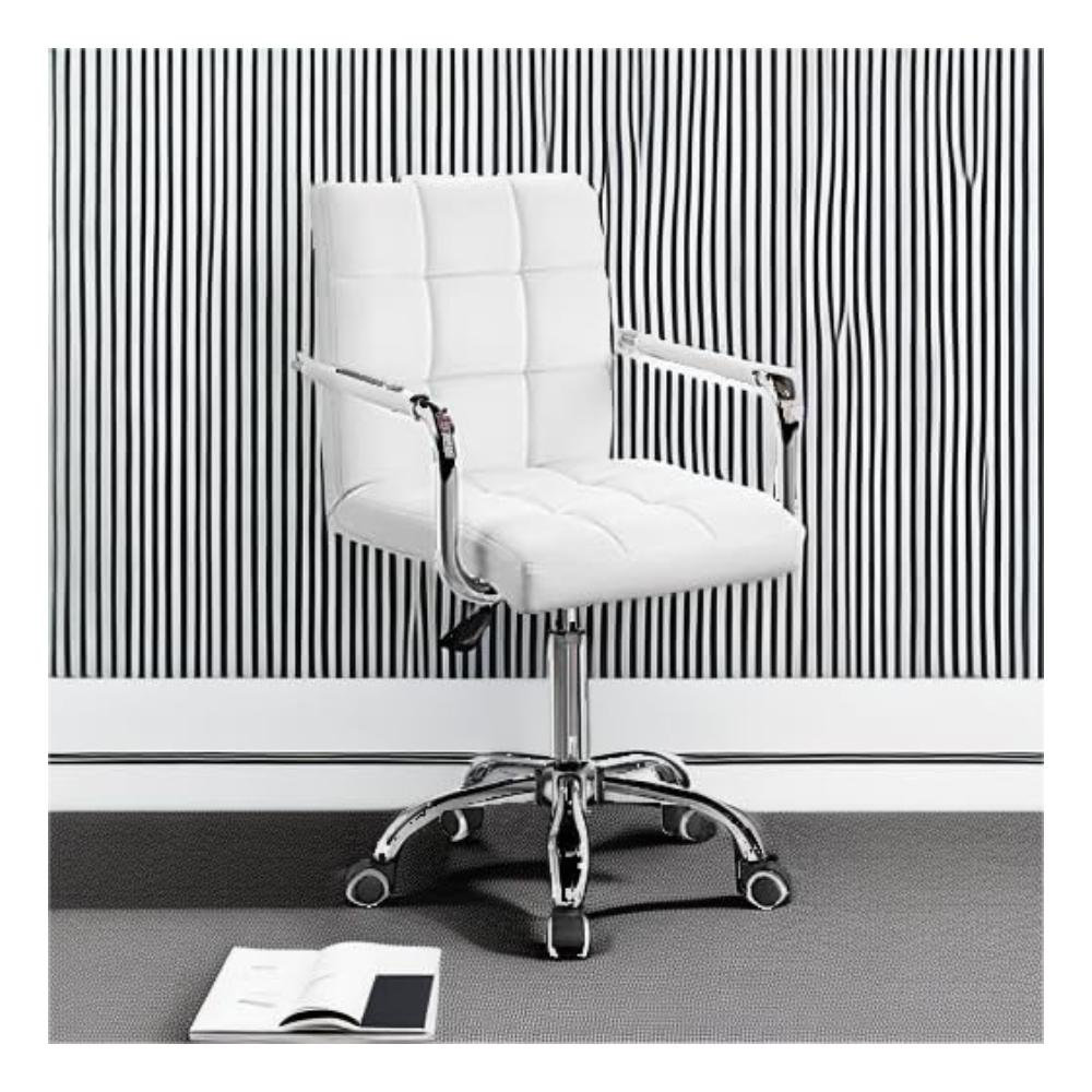 Latitude Run® Mid-Back Office Task Chair Ribbed PU Leather Executive ...