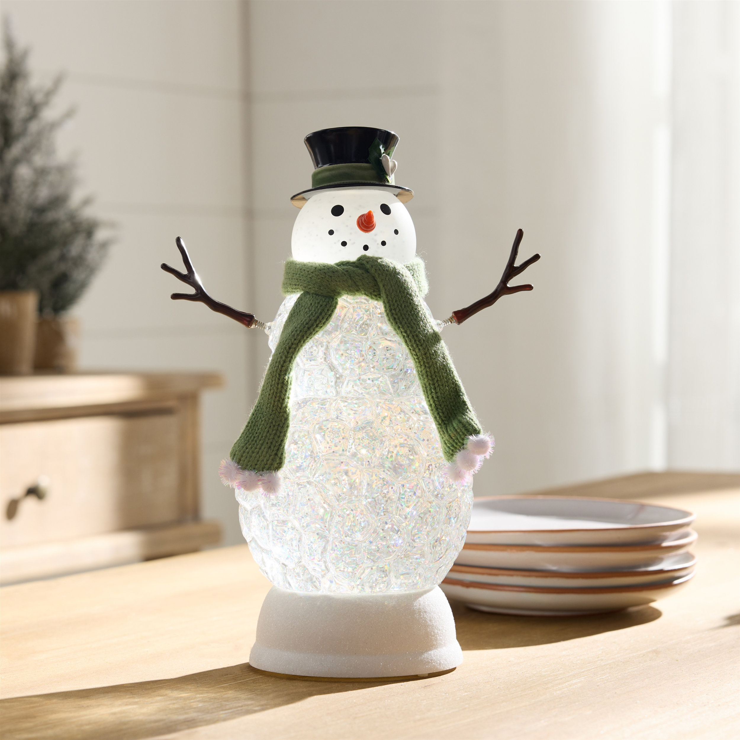 The Holiday Aisle® LED Snowman Snow Globe 11"H & Reviews | Wayfair