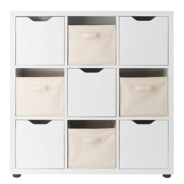 Winsome Julia 3x3 Storage 5-pc Cabinet Set, Beige & White & Reviews ...
