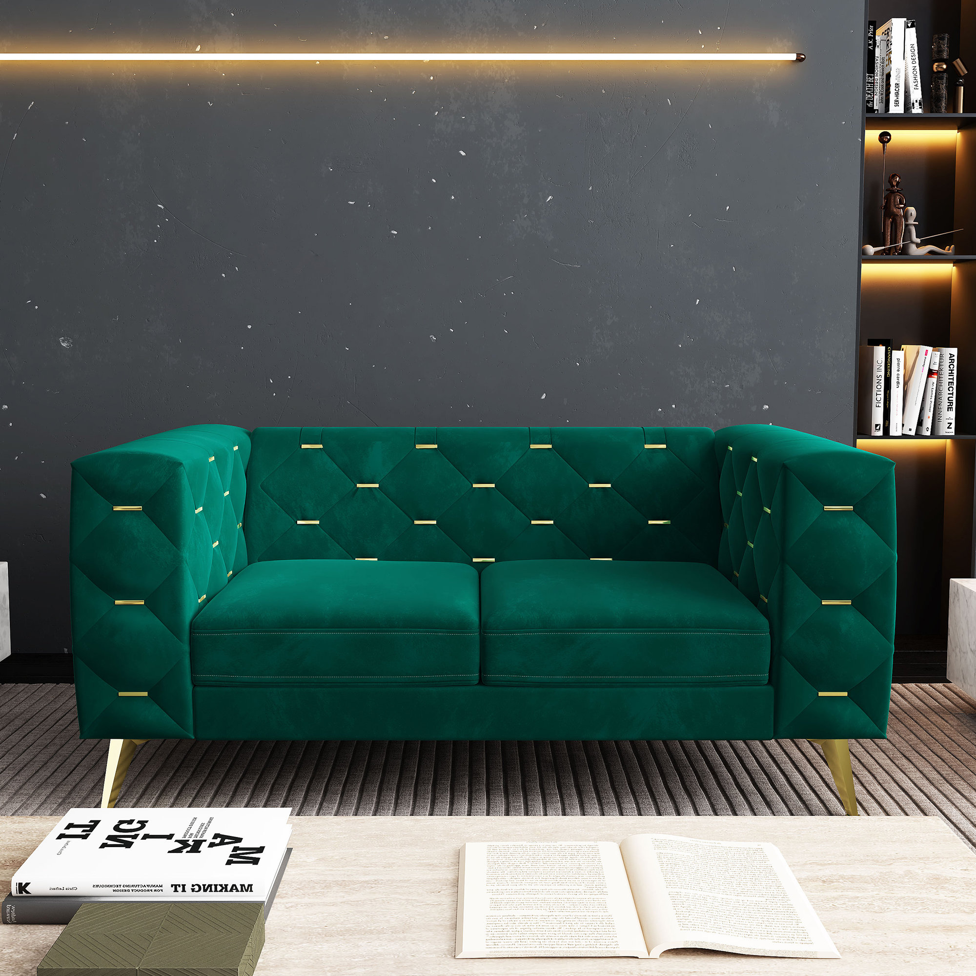 Mercer41 Malyah 64'' Upholstered Loveseat | Wayfair