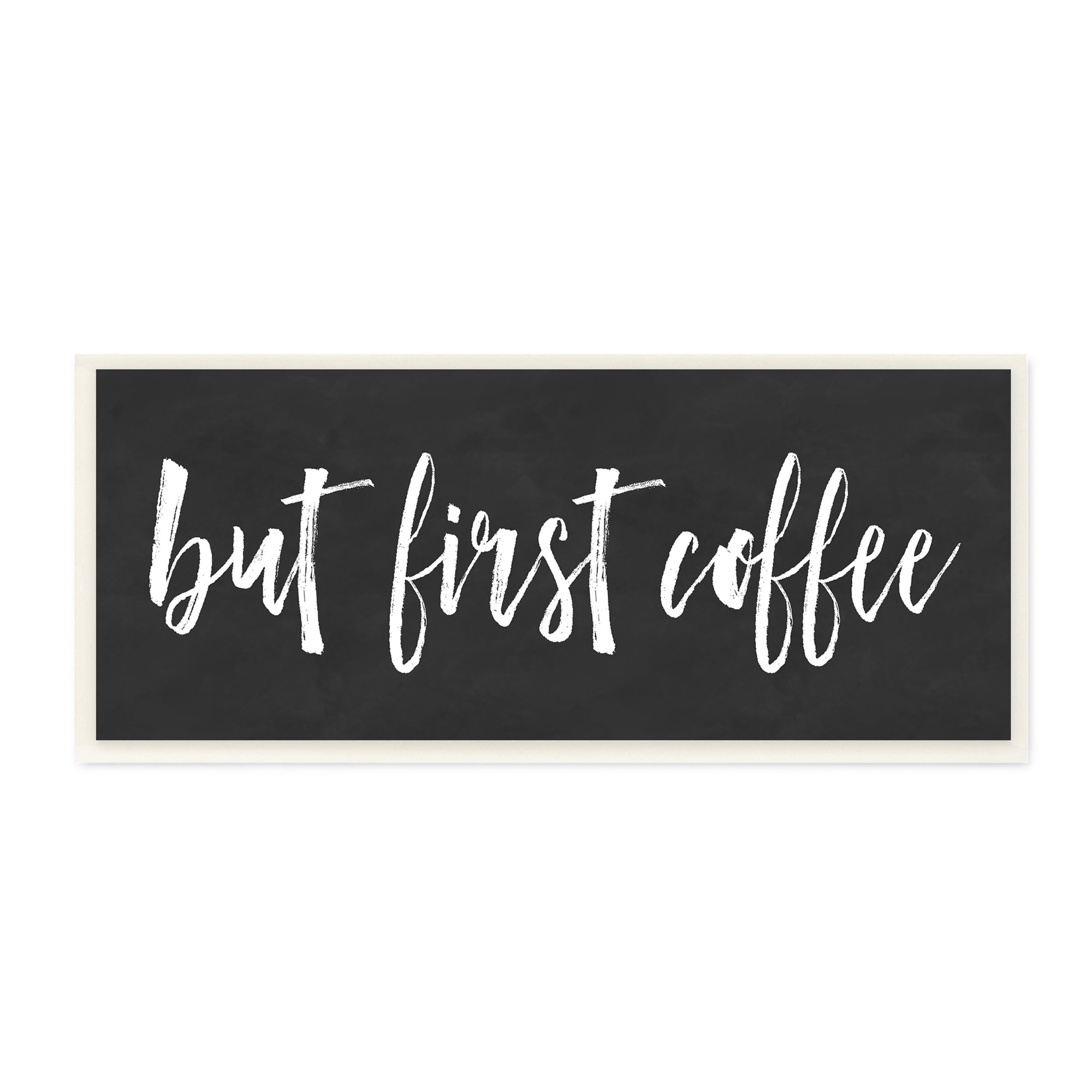 Stupell Industries But First Coffee Calligraphy Script Kitchen Phrase ...