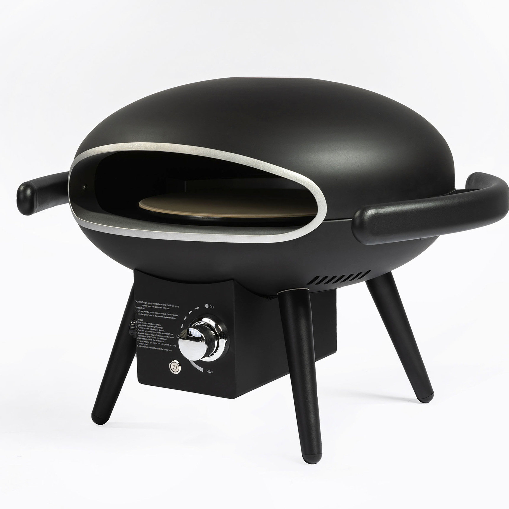 Arlmont & Co. Outdoor Gas Pizza Oven Use Propane Only: 12 Inch Portable With Hose & Gas-fueled ...