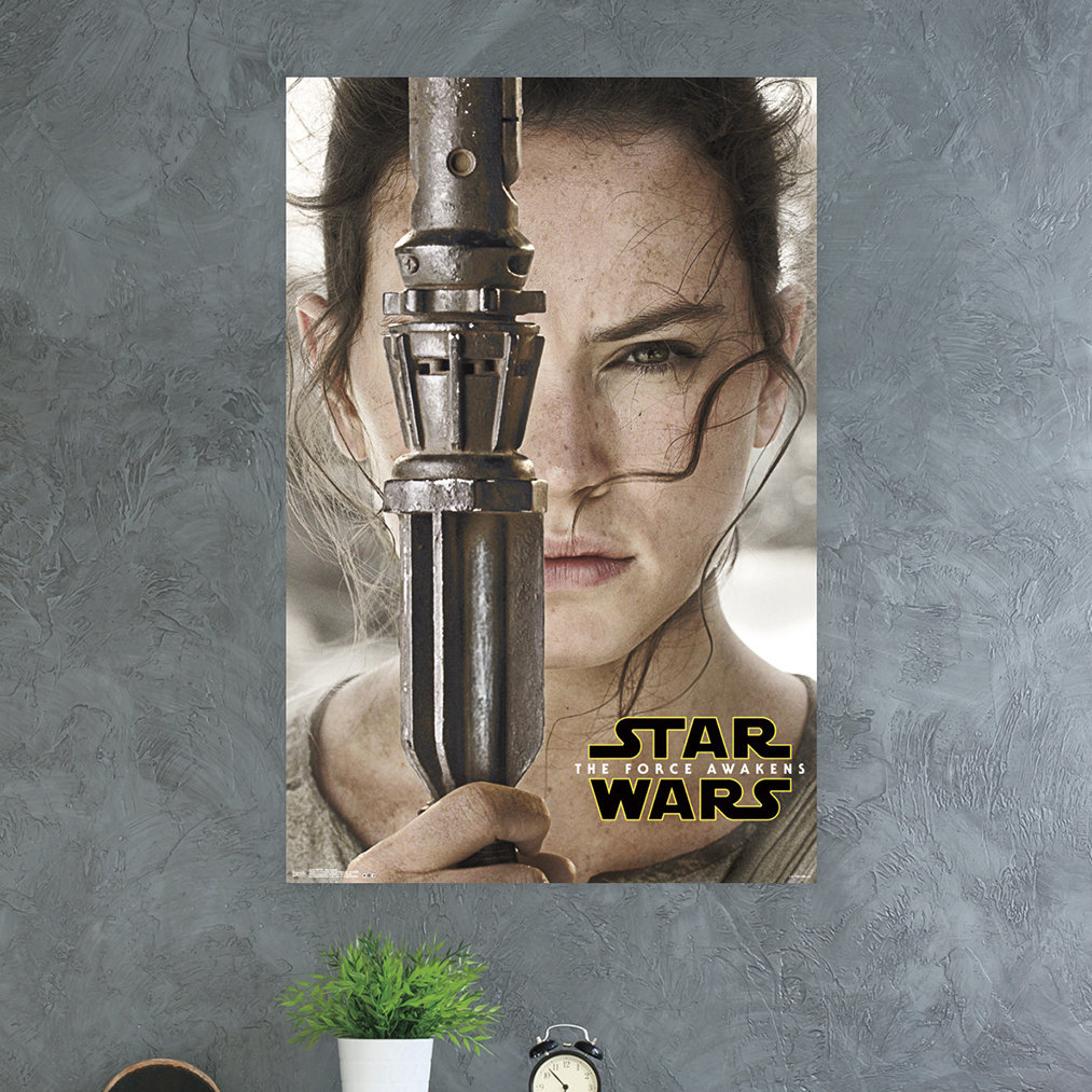 Trends International Star Wars: the Force Awakens - Rey Portrait Paper ...