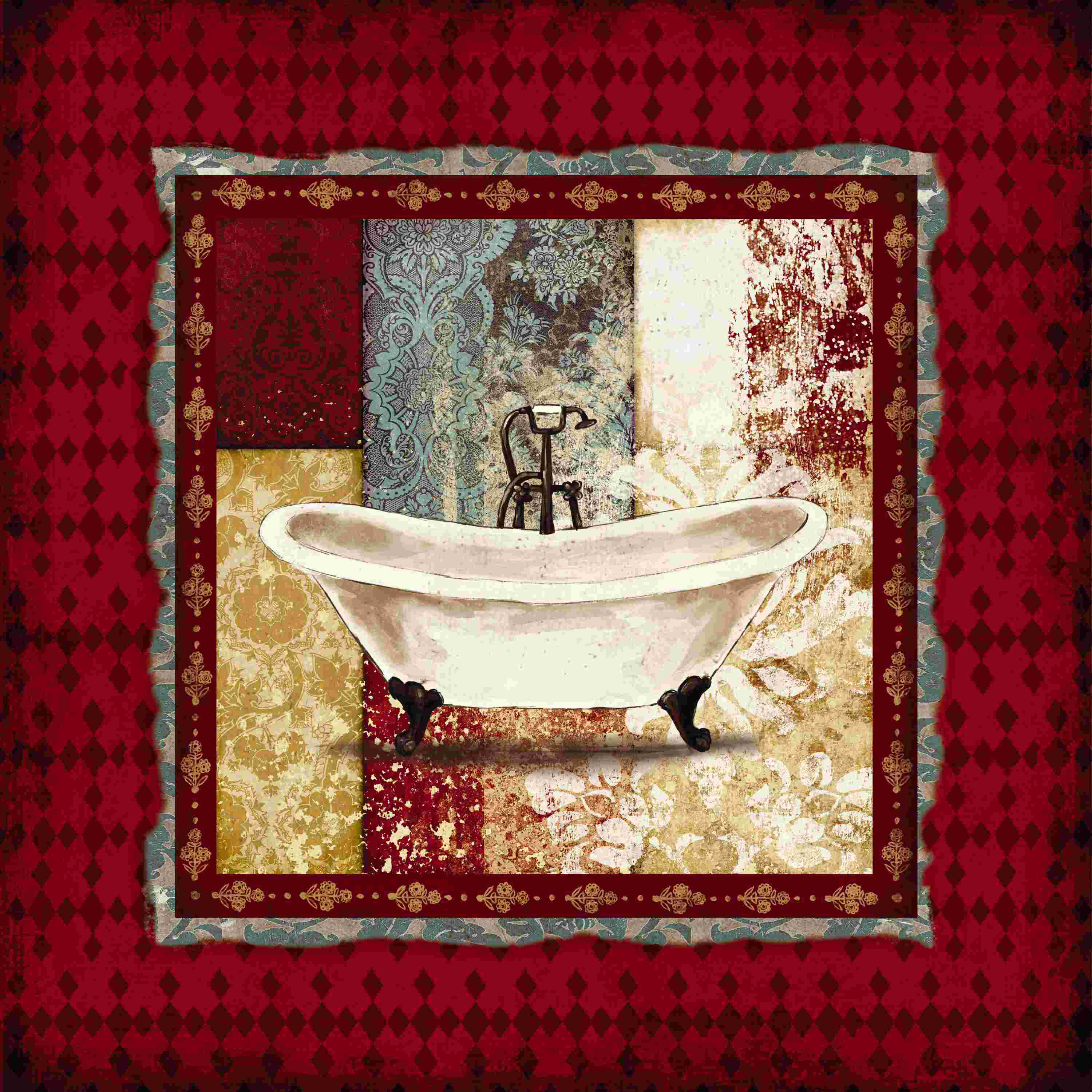 Ophelia & Co. Patch Bath 3 Wrapped Canvas Print - Wayfair Canada