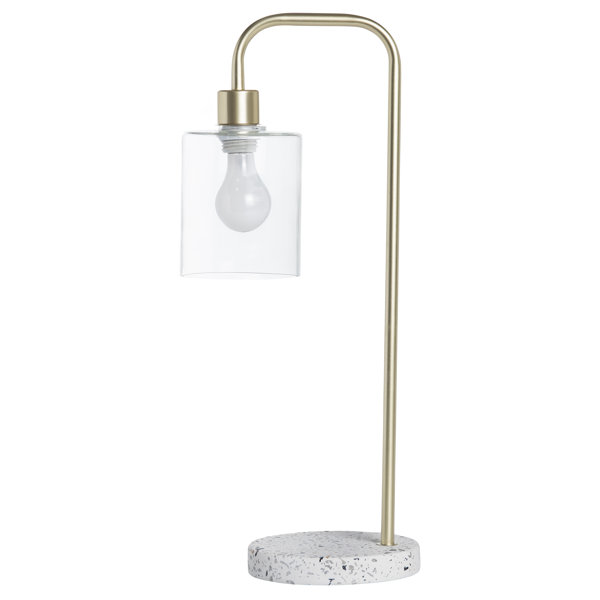 Willa Arlo™ Interiors Keesee 75" Iron Task Lamp with Linen Shade, Gold ...