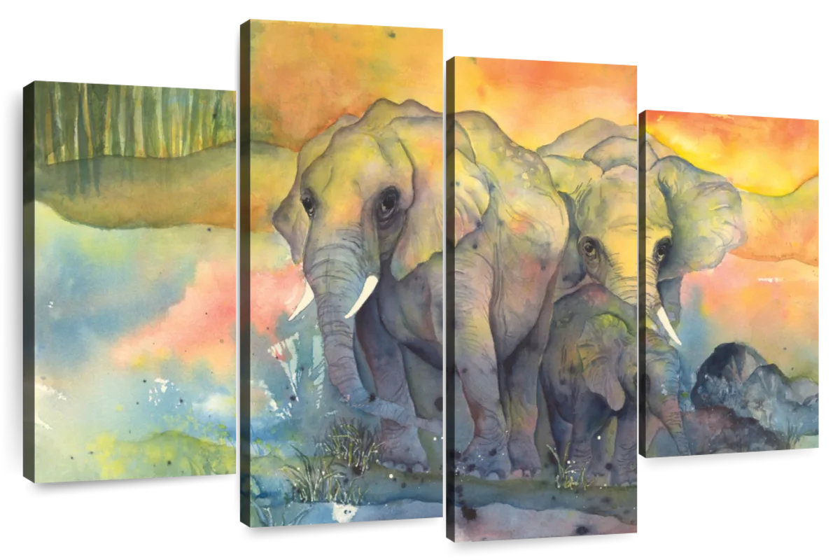 Ebern Designs Brampt Elephants Kin | Wayfair