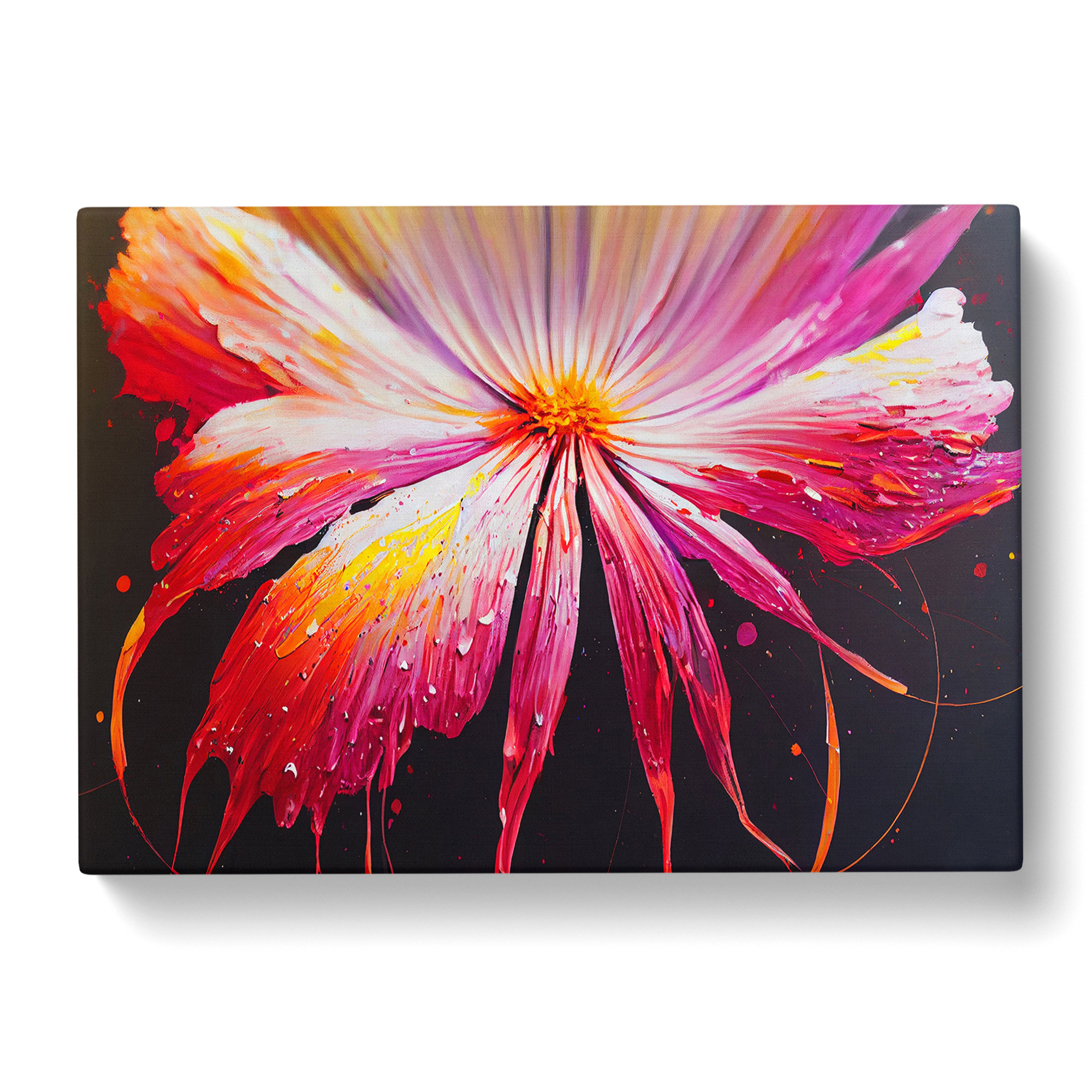 ClassicLiving Exceptional Modern Flower Abstract - Wrapped Canvas ...