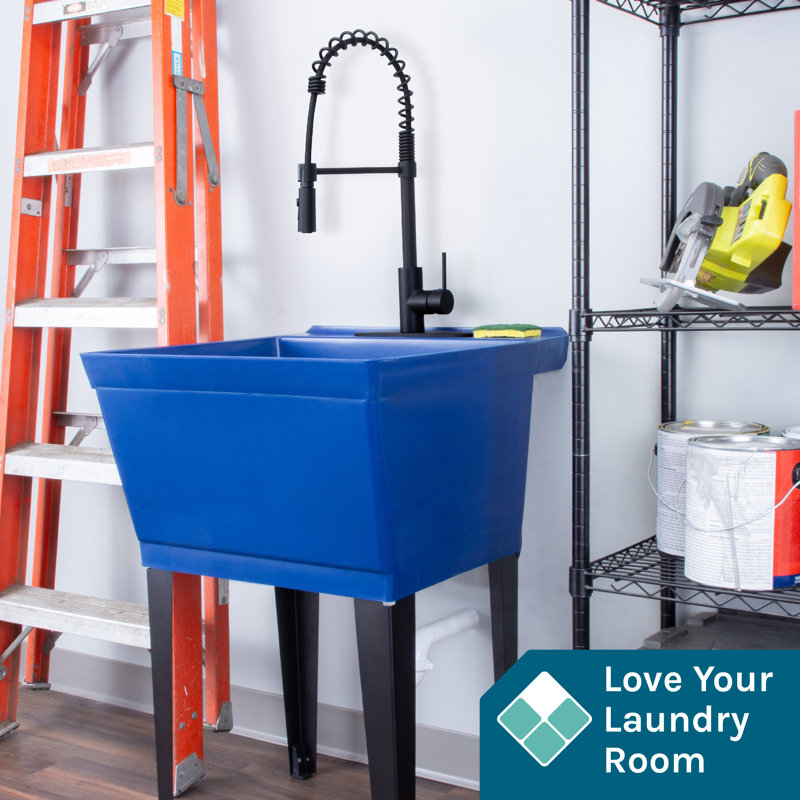 Utility-Sink 22.875 In. X 23.5 In. 19 Gallon Thermoplastic Utility Sink ...