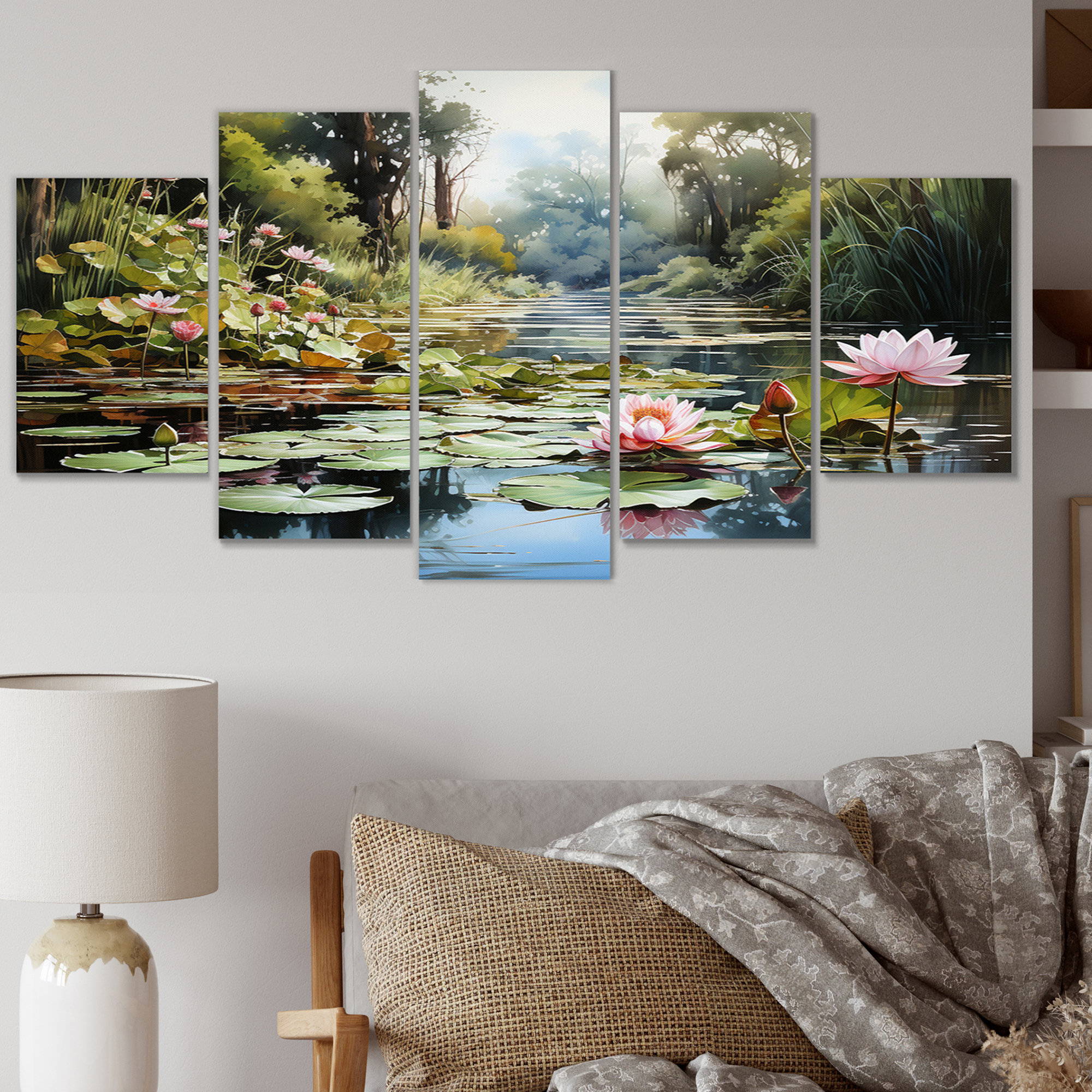 Red Barrel Studio® China Art Jade Lotus I - Chinese Metal Wall Decor ...