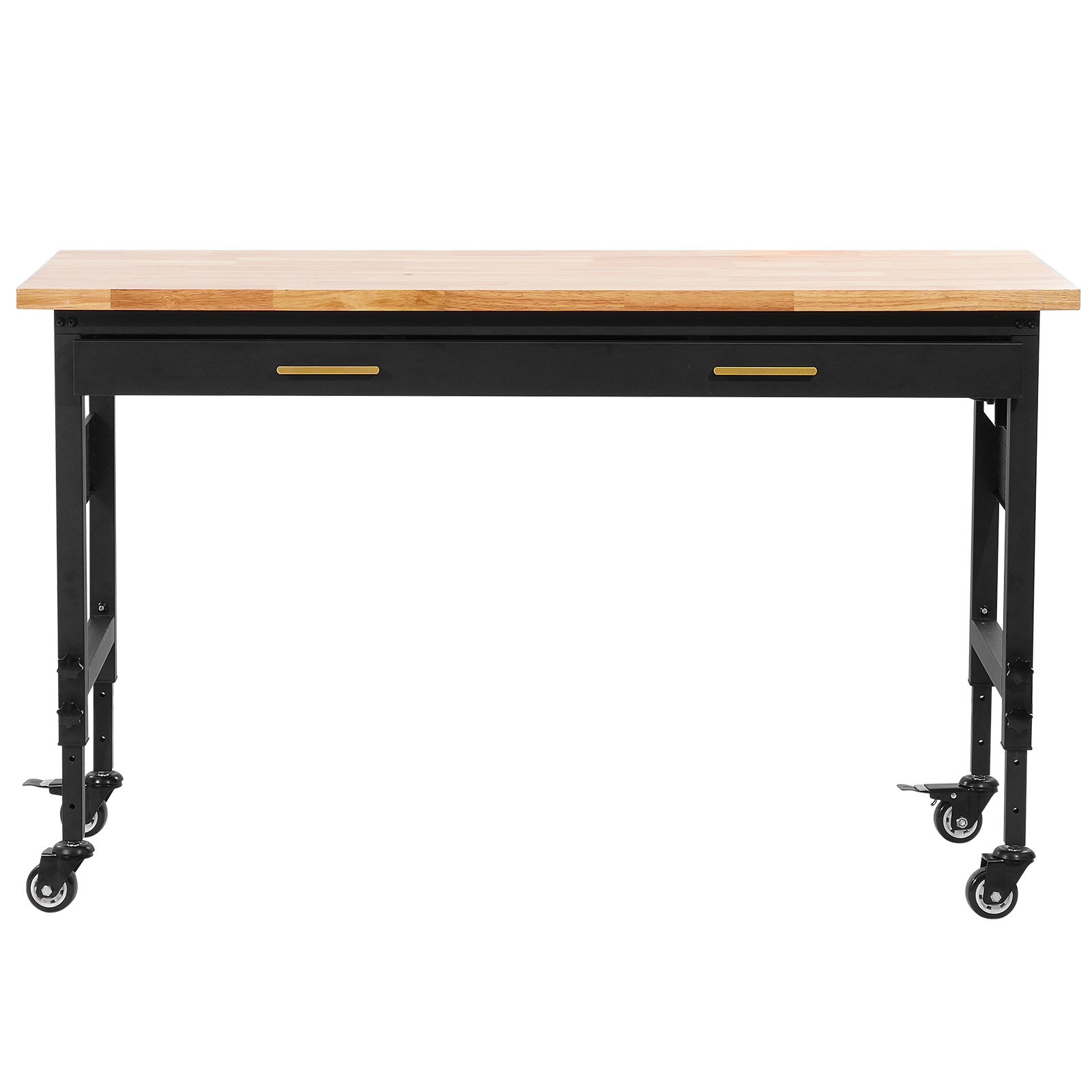 WFX Utility™ Adjustable Height Wood Workbench with Metal Frame and ...