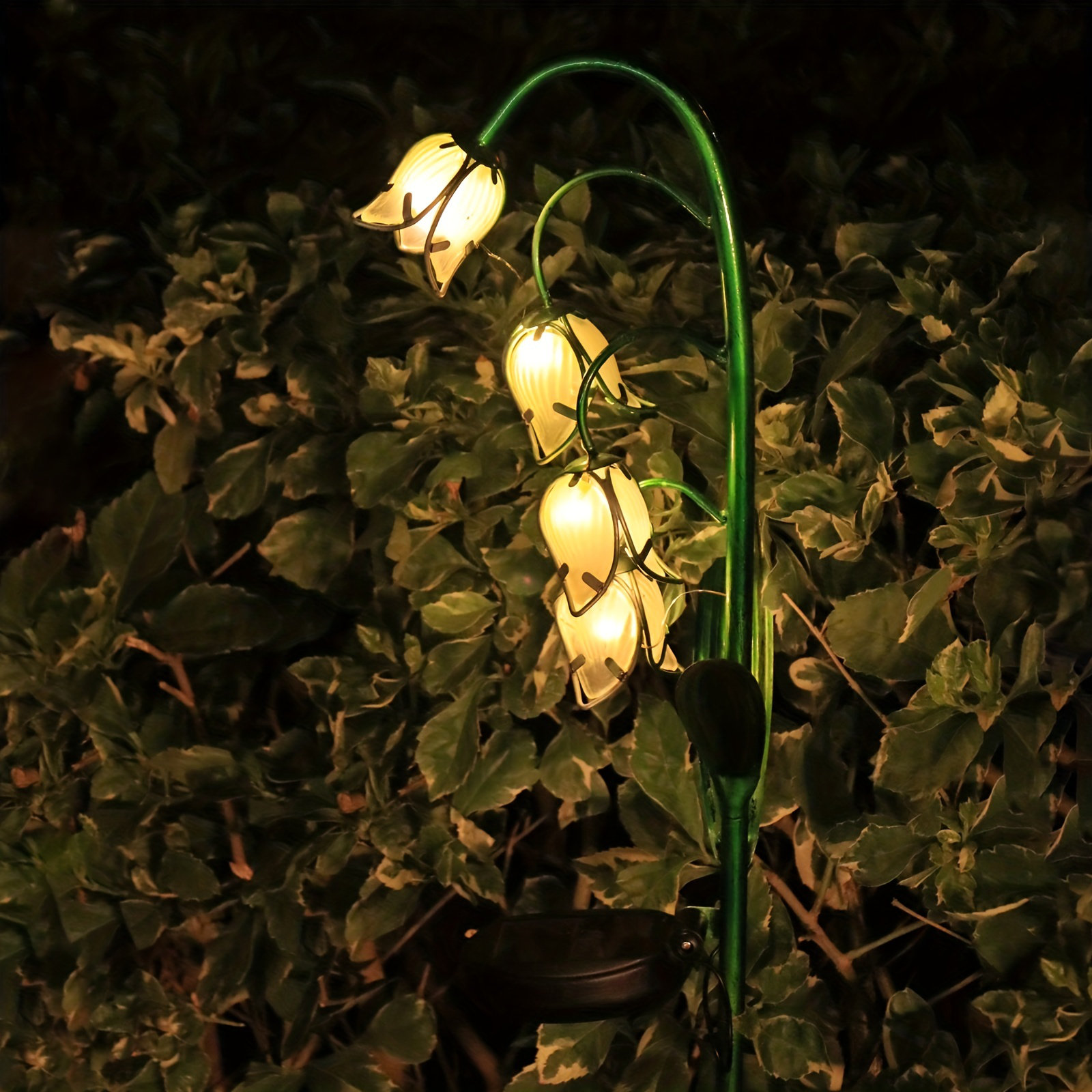 The Holiday Aisle® 27.87-inch LED Flower Solar Garden Light Upgraded ...