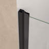 Ning Shower Door - Matte Black Aluminum Frame Material, Half Frame,1/4 ...