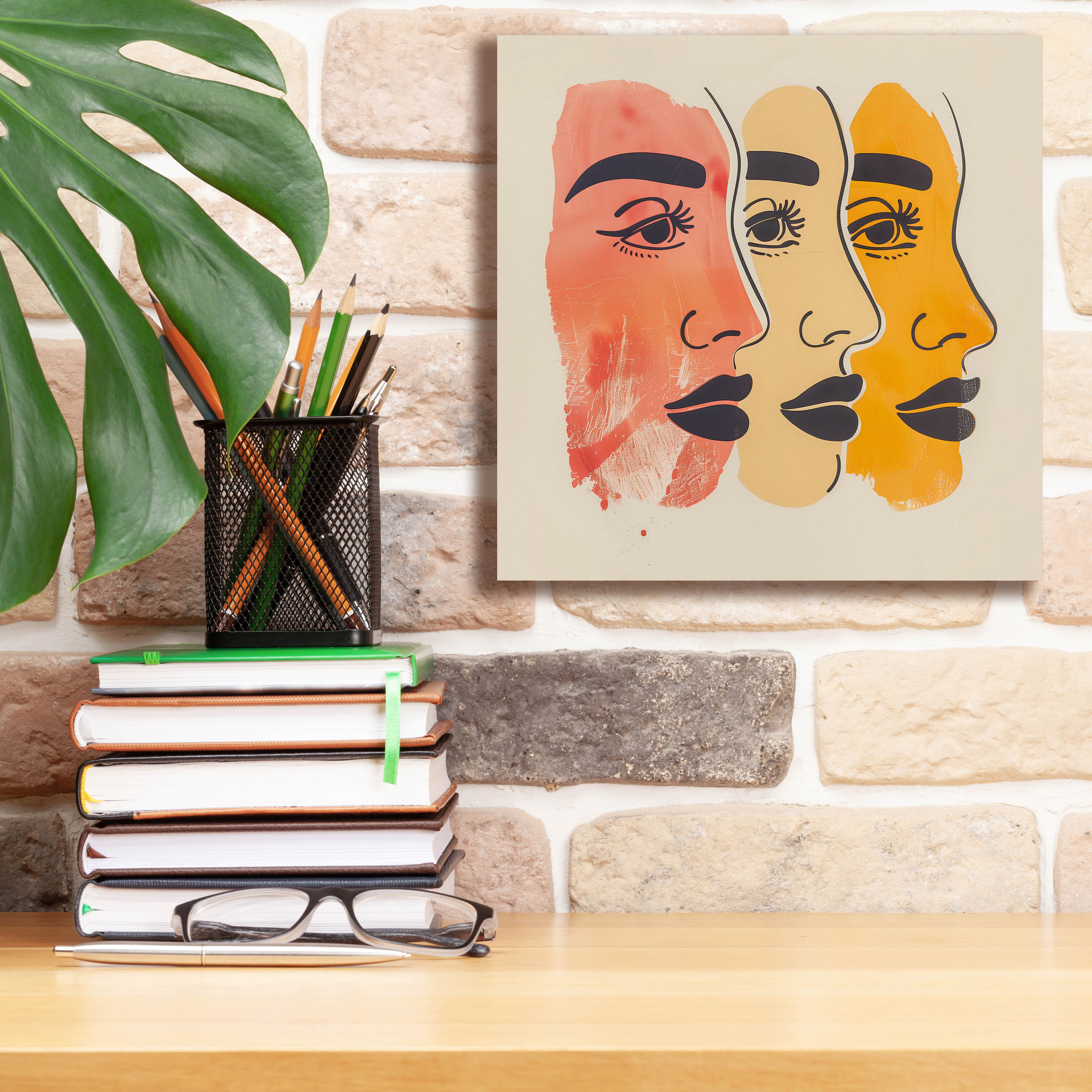 Wrought Studio™ 'Three Faces' by Andreas Magnusson Canvas Wall Art ...