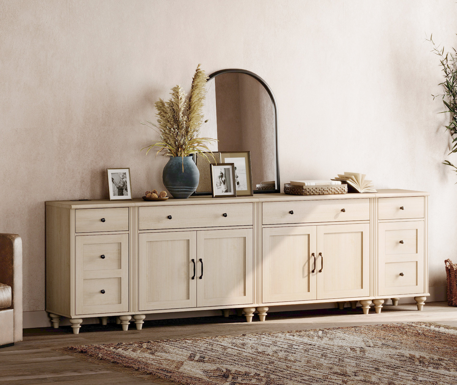 Alcott Hill® TV Stand For 100 Inch TV, 4-In-1 TV Console Table For 75 ...