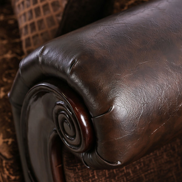 Lark Manor Englehart 95.5" Rolled Arm Sofa with Reversible Cushions ...