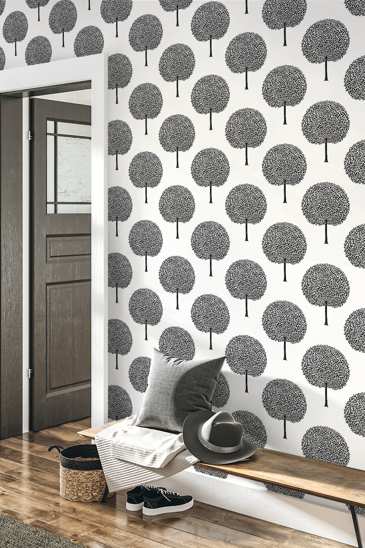 Winston Porter Designs Alabaster & Contrast Demi Trees Non-Woven ...